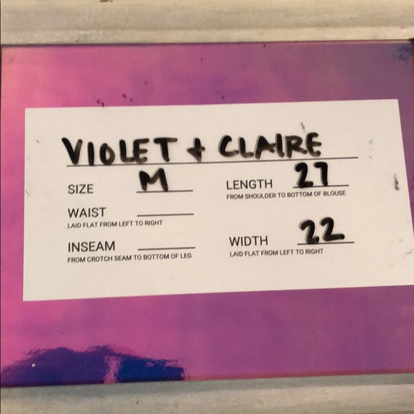 Violet & Claire | Tops | Violet Claire Sleeveless Blouse W Keyhole Back ...